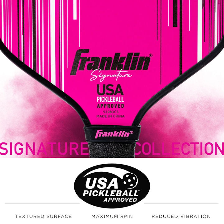 Franklin Sports Signature 16 mm Pickleball Paddle Max Grit Tech Ben Jo ...